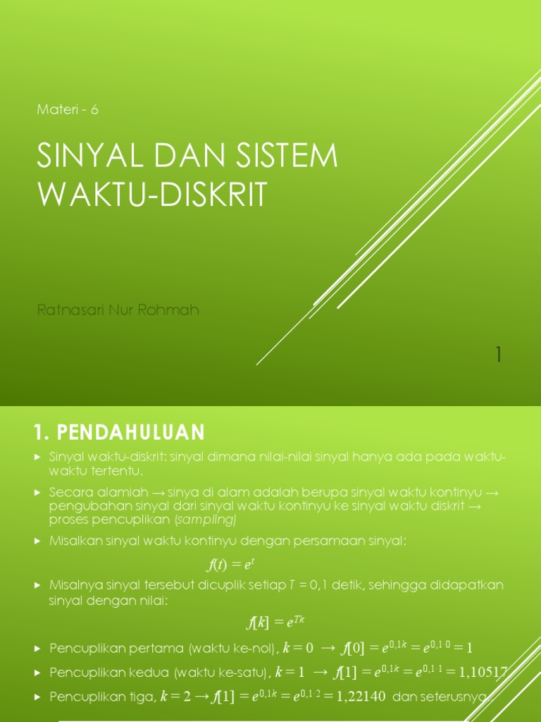 Model Sinyal Waktu-Diskrit | PDF