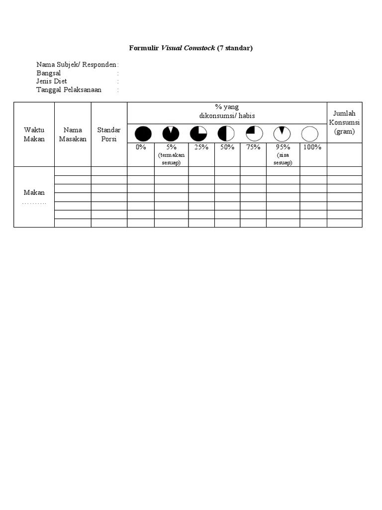 Formulir Visual Comstock | PDF