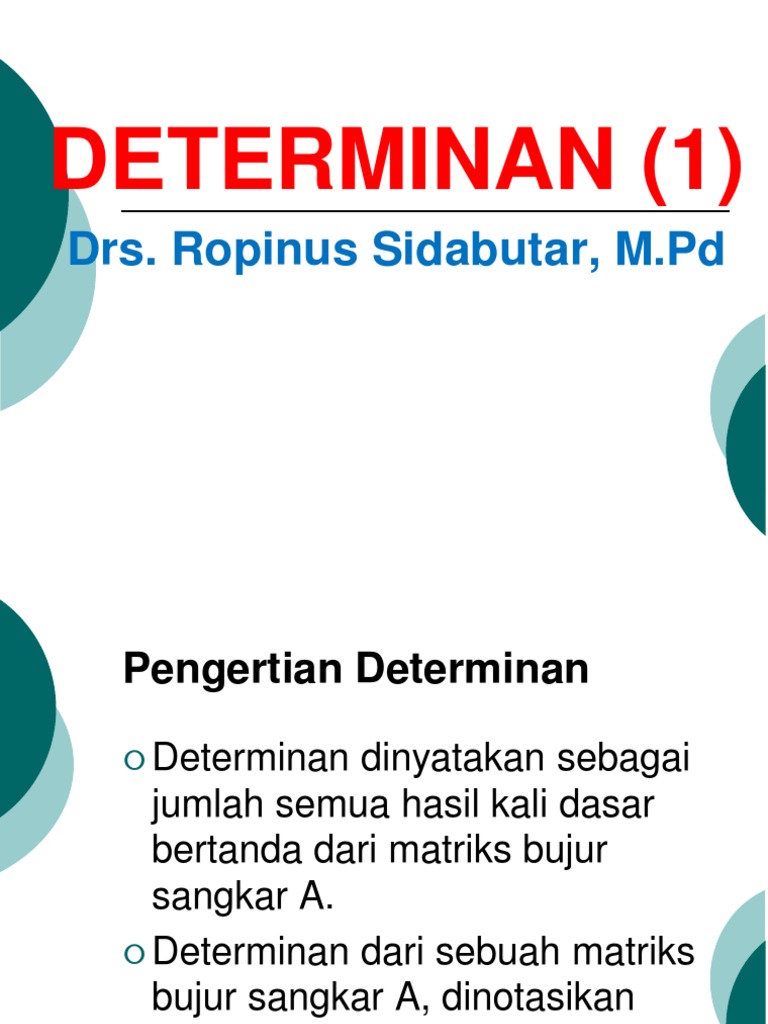 6.2. Determinan Matriks | PDF
