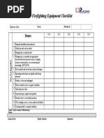 Fire Fighting Equipment Inspection Checklist - 2024 | PDF