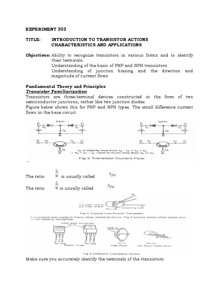 Experiment 303 2 | PDF | Bipolar Junction Transistor | Transistor