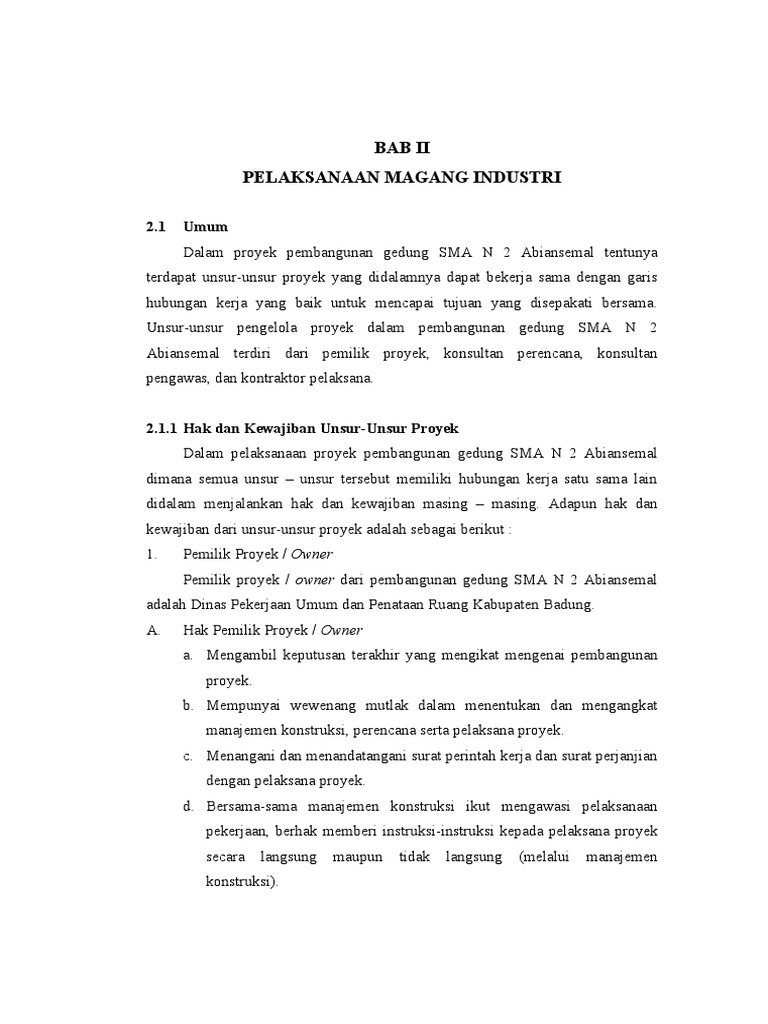 Laporan Magang BAB II | PDF