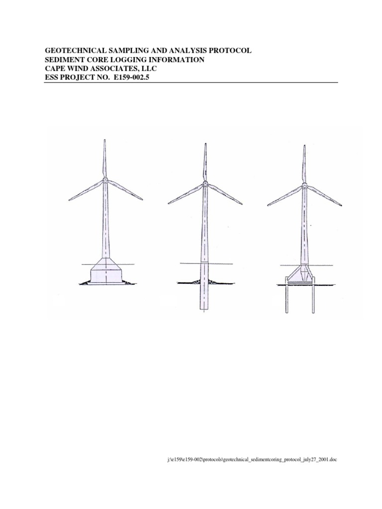 0 - 0 2001 Geotechnical Sampling and Analysis Protocol Sediment Core ...