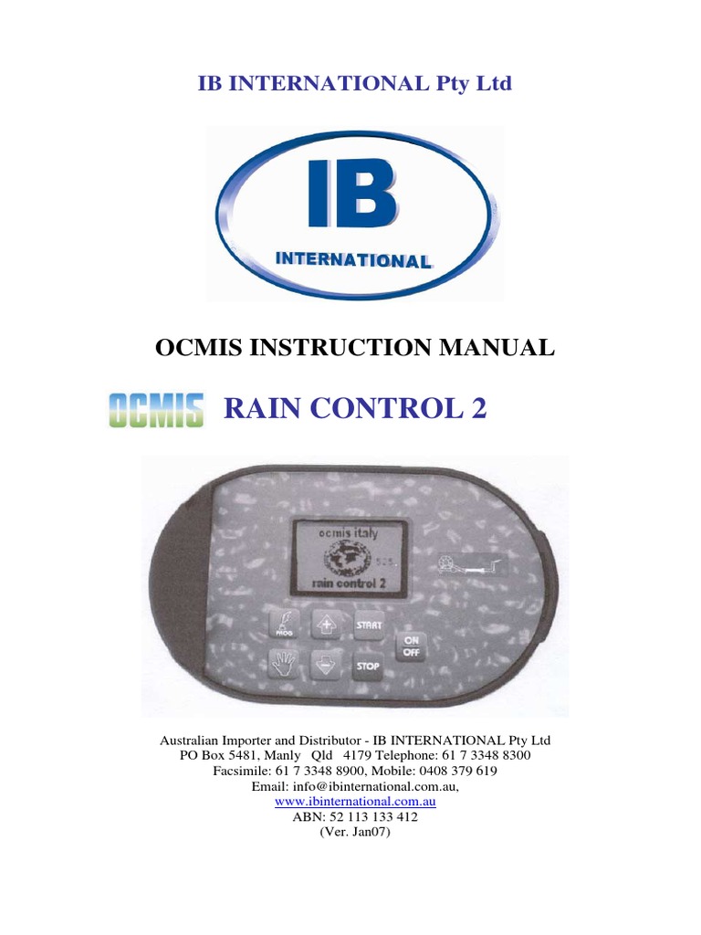 MANUAL OCMIS Rain Control Computer PDF | PDF | Gsm | Modem