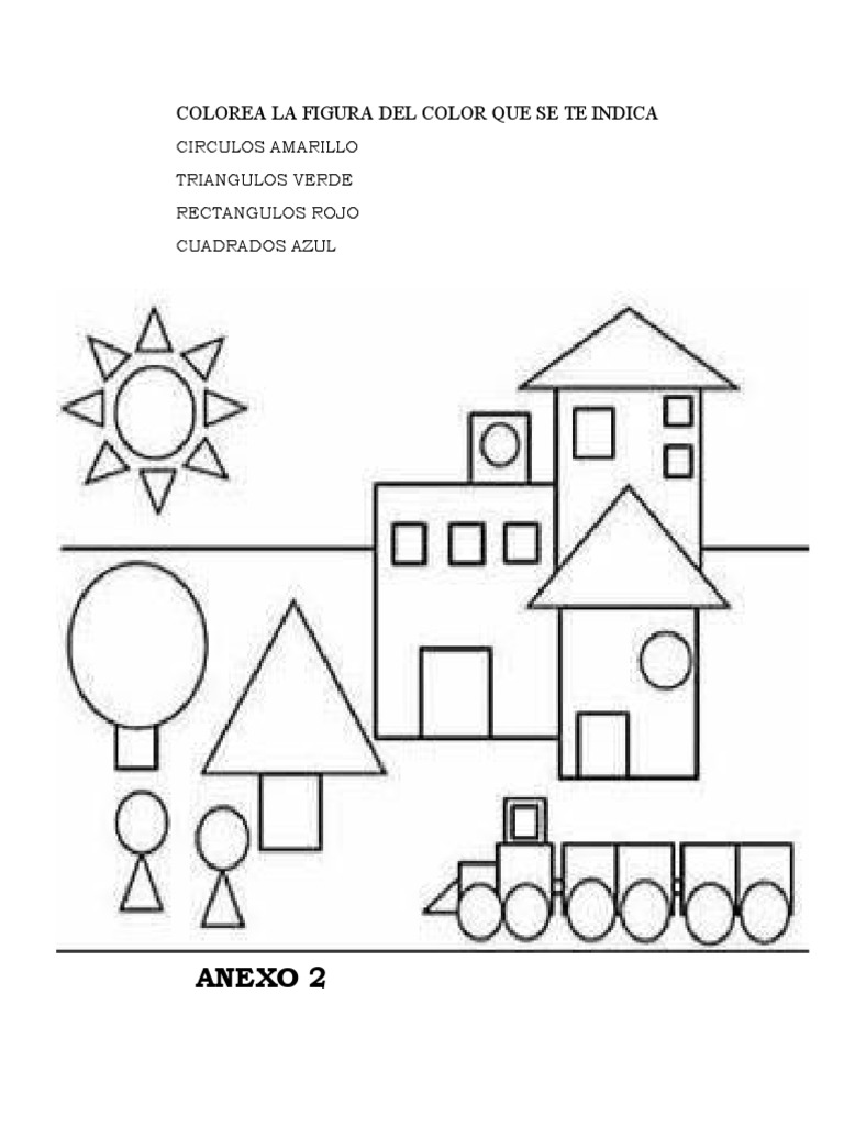 Colorea La Figura Del Color Que Se Te Indica1 | PDF