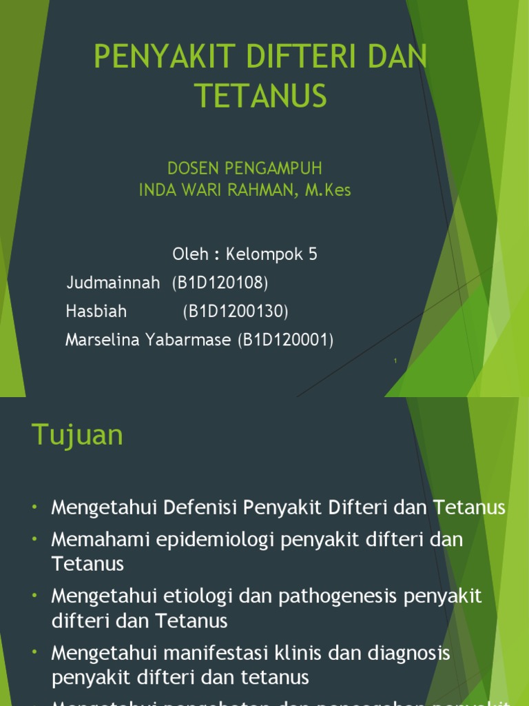 DIFTERI DAN TETANUS Kelompok 5 | PDF