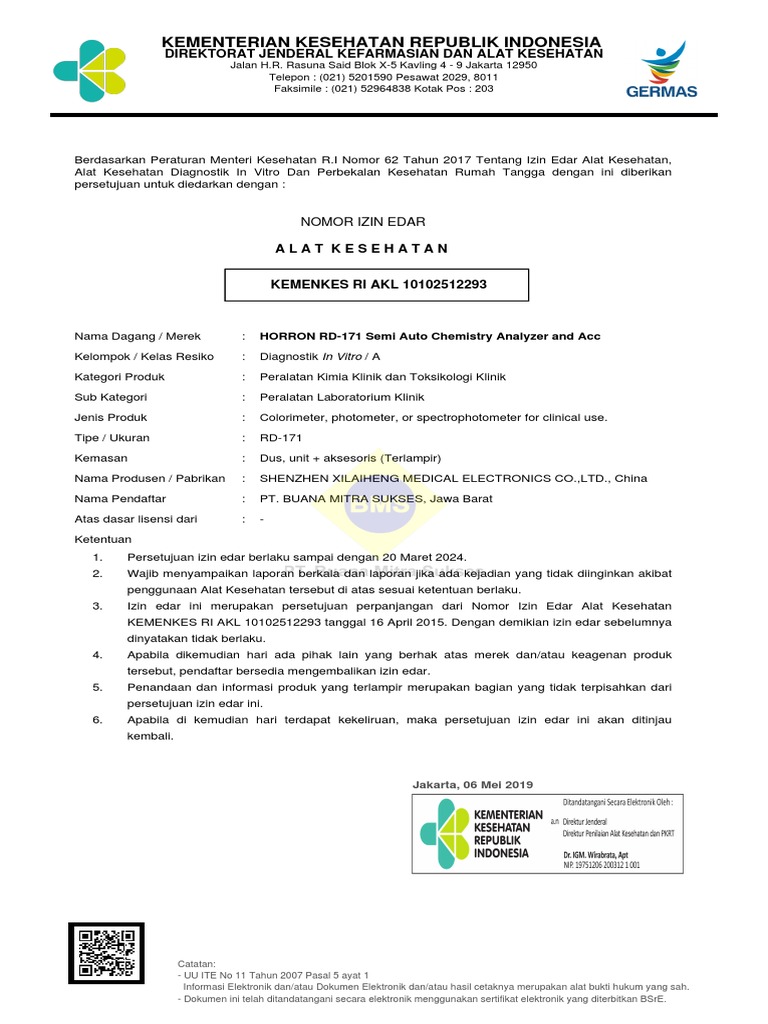 AKL HORRON RD 171 Semi Auto Chemistry Analyzer | PDF