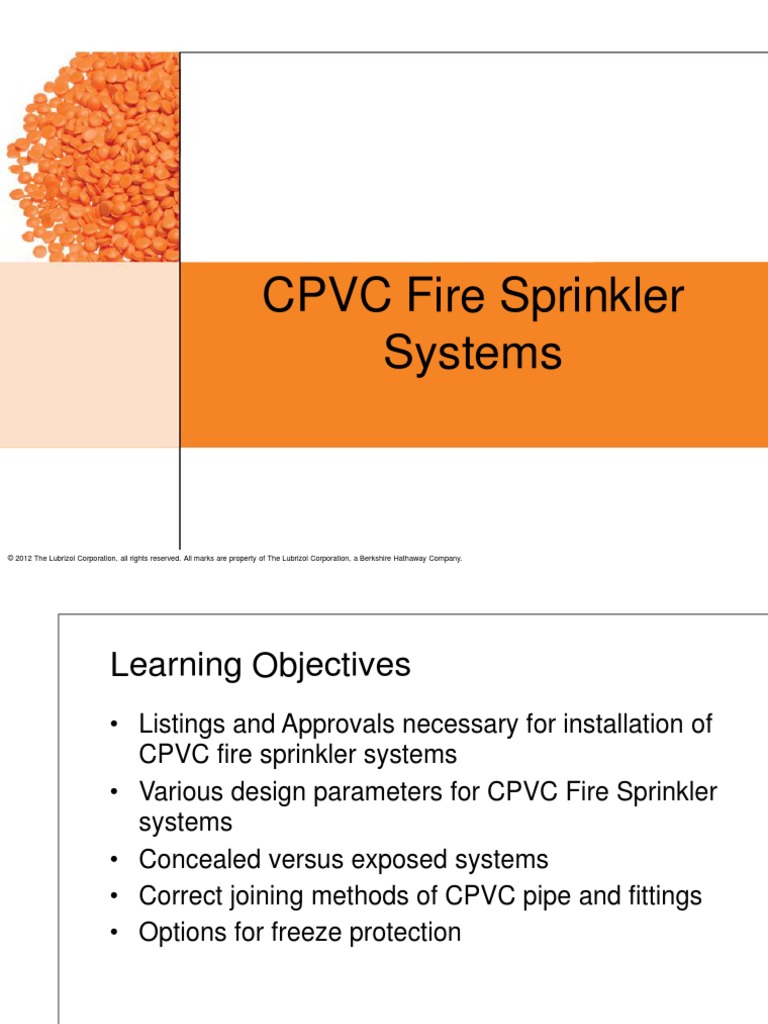CPVC Fire Sprinkler Systems | PDF | Fire Sprinkler System | Pipe (Fluid ...