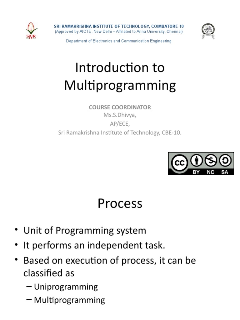 Multiprogramming in 8086 Microprocessor | PDF | Process (Computing) | Input/Output