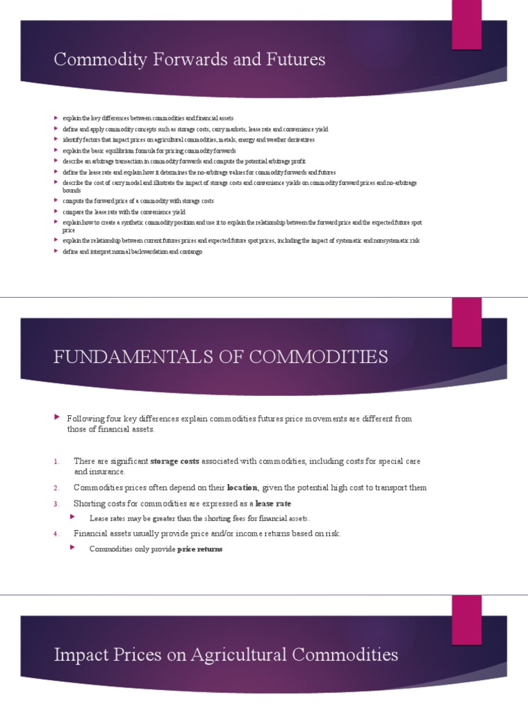 Commodity Forwards and Futures | PDF | Futures Contract | Spot Contract