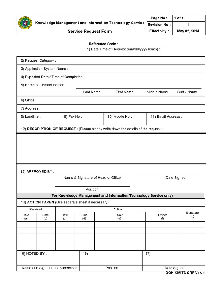 SRF Form | PDF | Telecommunications | Communication