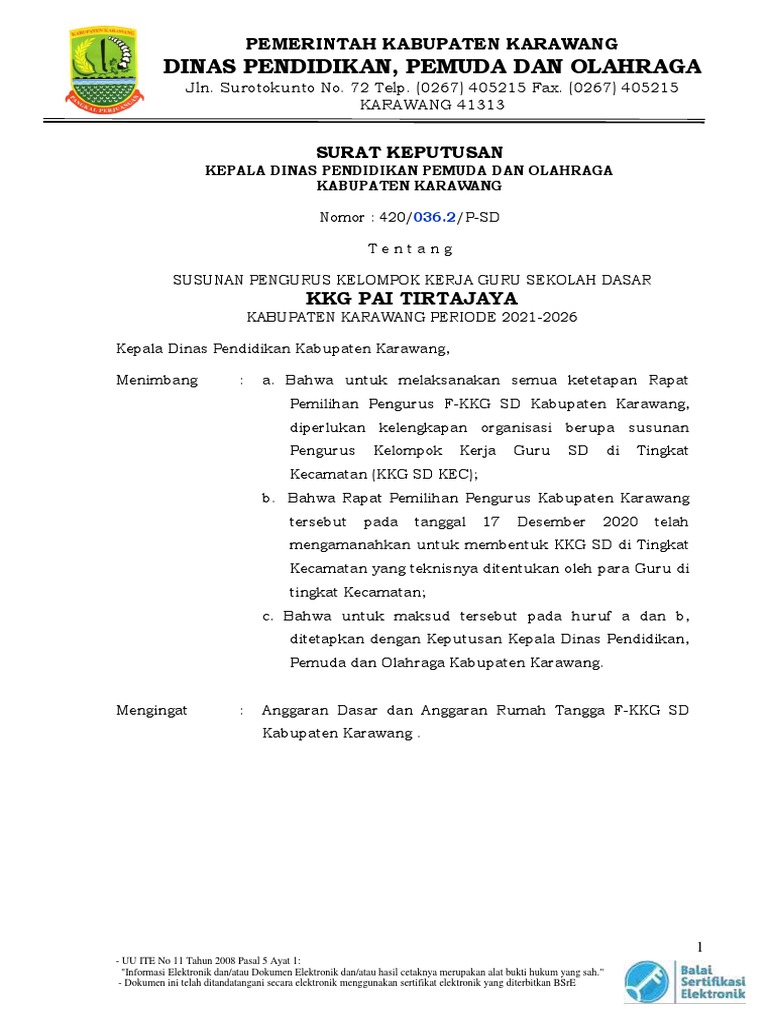 SK-KKG PAI TIRTAJAYA - Sign - Sign | PDF