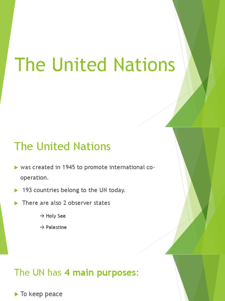 The United Nations PPT Revised | PDF | World Politics | United Nations