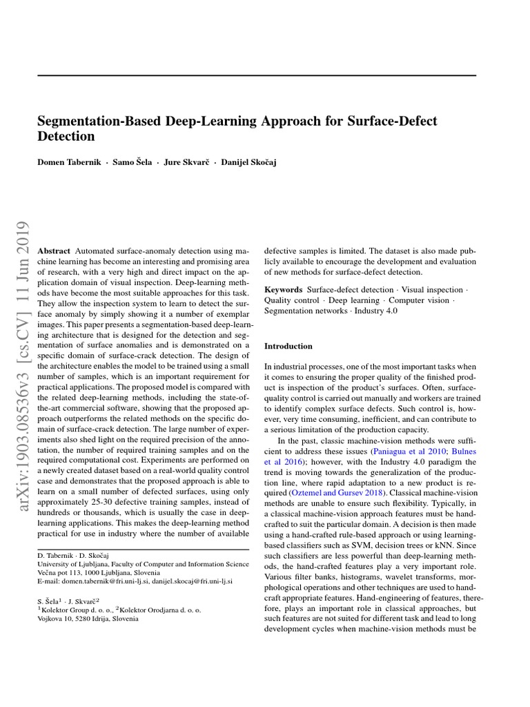 Segmentation-Based Deep-Learning Approach For Surface-Defect Detection ...