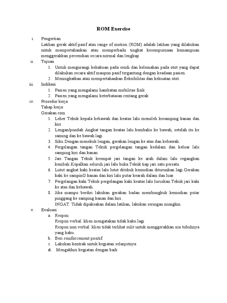 Rom Exercise | PDF