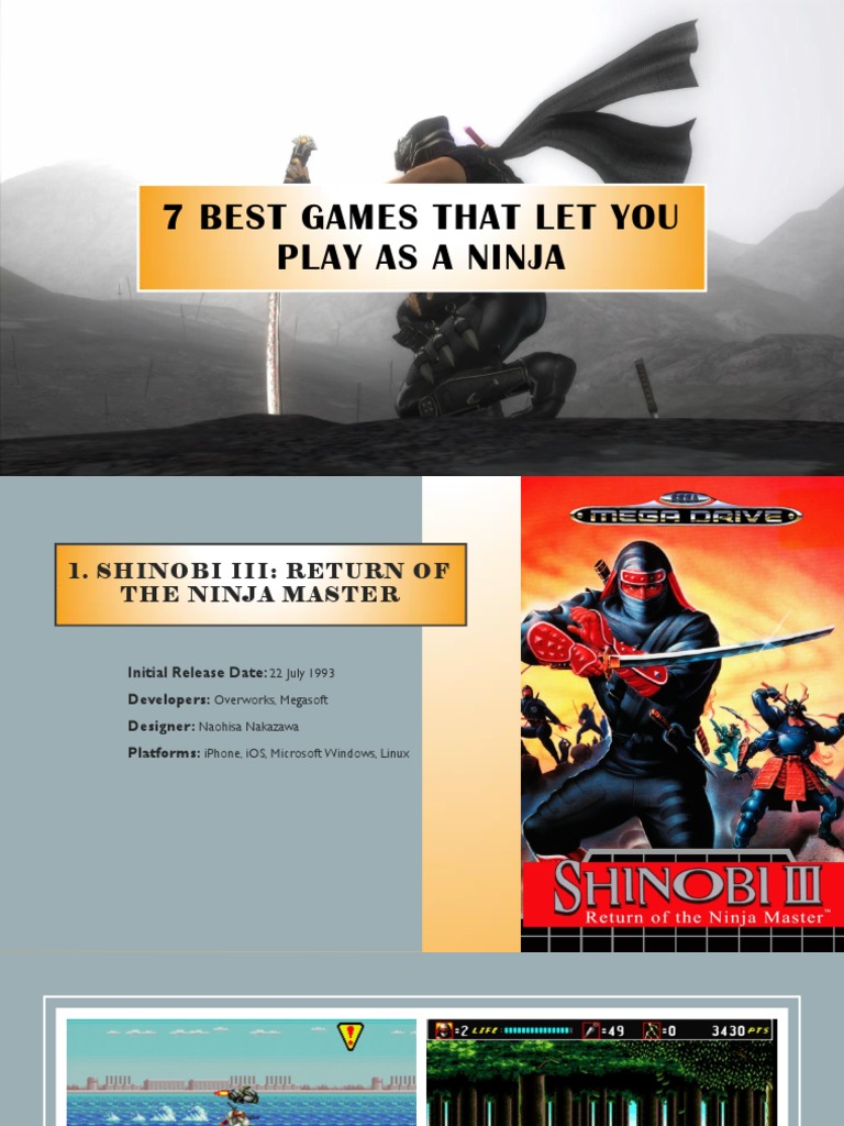 7 Best Games That Let You Play As Ninja | PDF | Video Games | Gaming