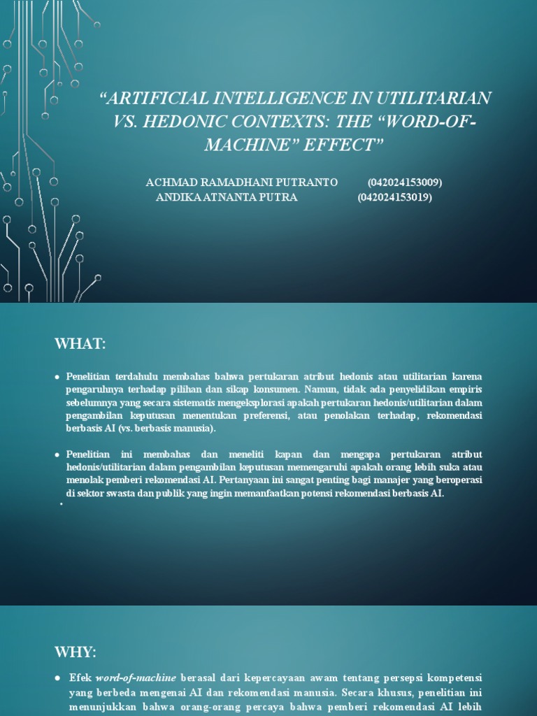 Artificial Intelligence in Utilitarian Vs | PDF