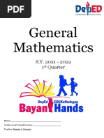 General Mathematics First Quarter Exam | PDF | Logarithm | Function ...