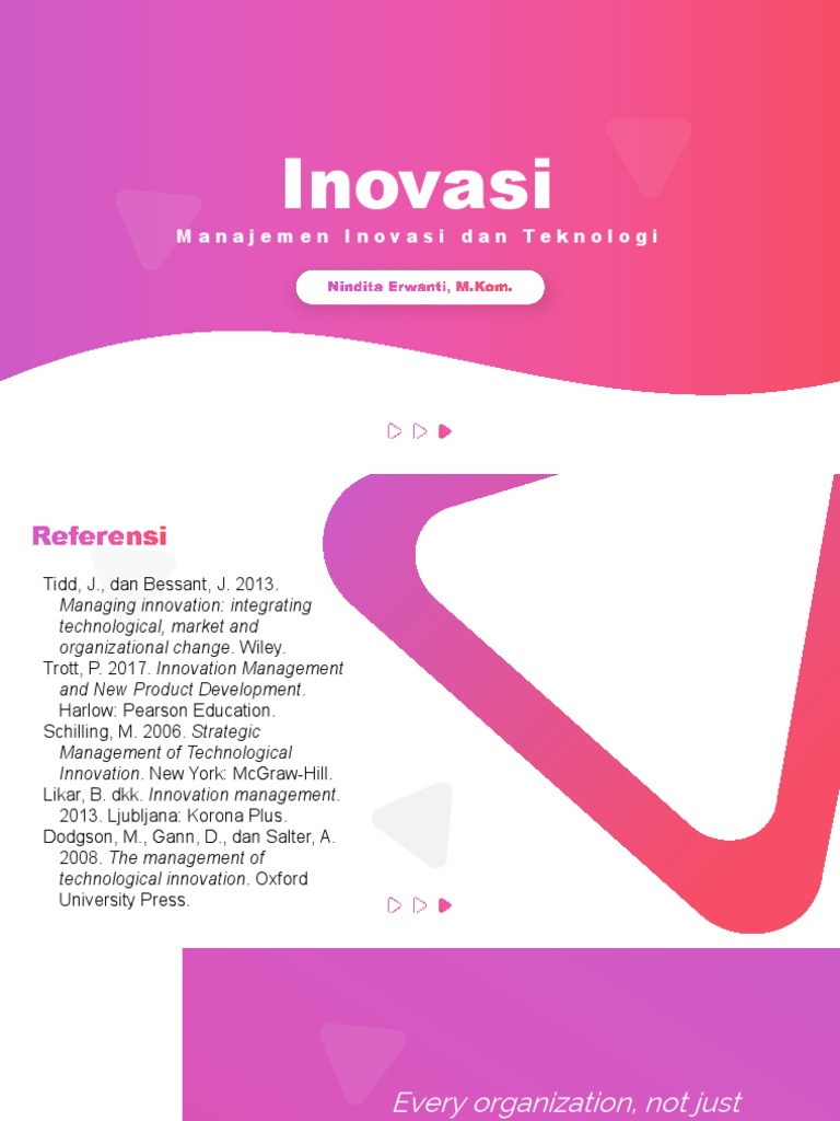 Inovasi: Manajemen Inovasi Dan Teknologi | PDF | Innovation | Leadership