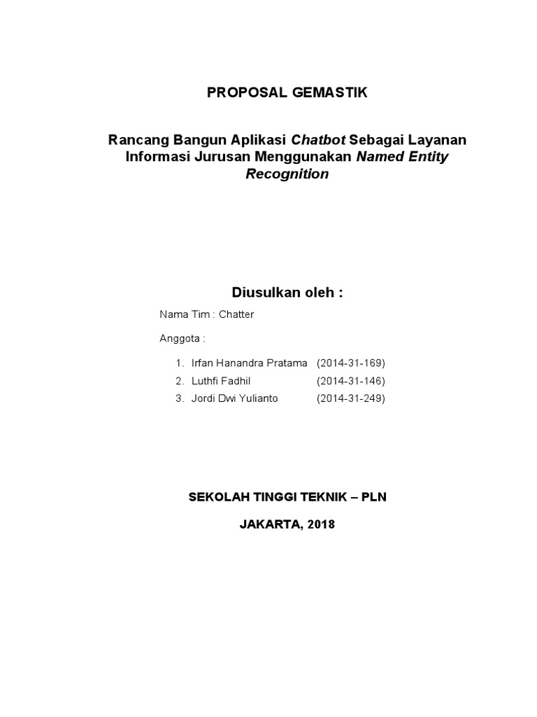 Proposal Gemastik | PDF