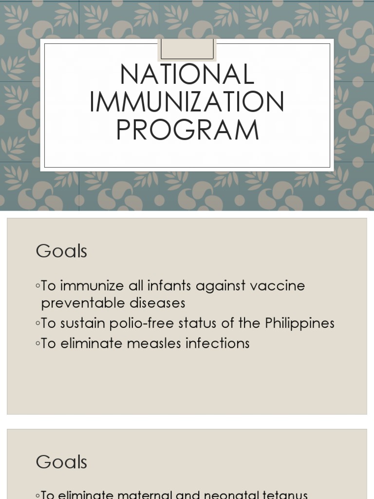 National Program On Immunization | PDF | Vaccines | Measles