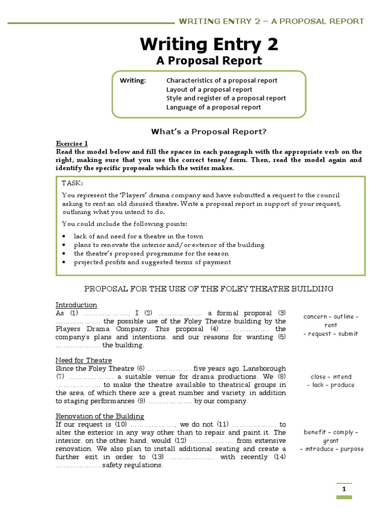 4A.Writing Entry 2. Proposal. Homework | PDF | Tourism | Hotel