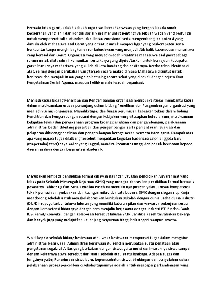 Permata Intan Garut | PDF | Karier & Perkembangan | Ilmu Sosial