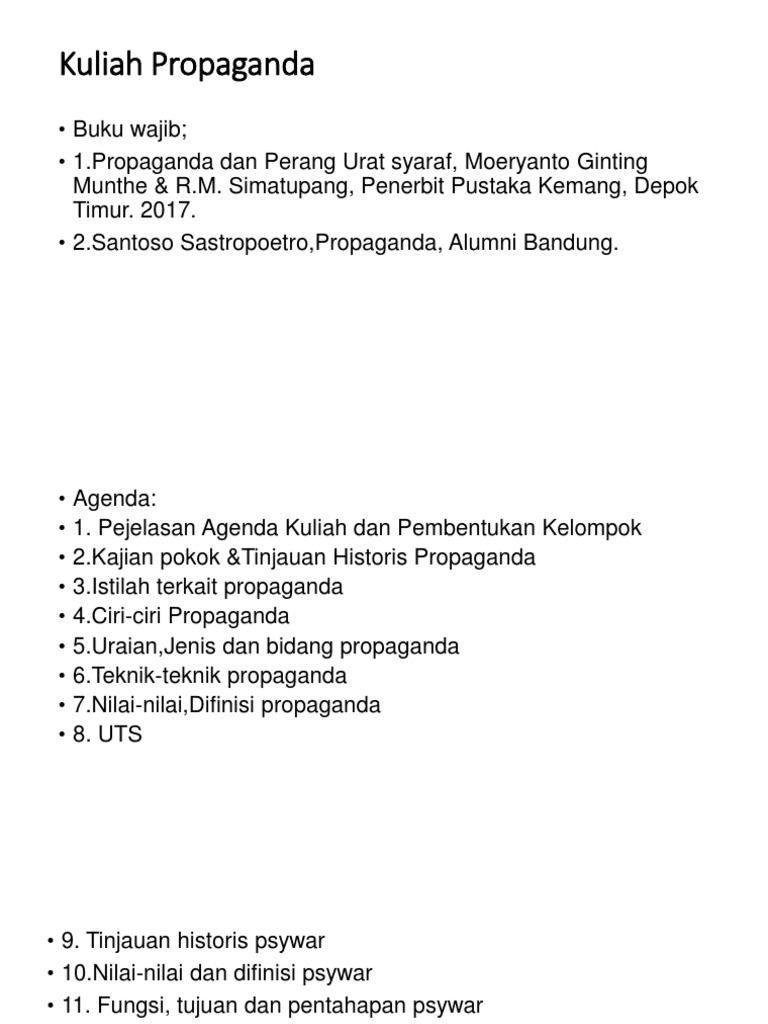 Kuliah dan Analisis Propaganda Modern | PDF | Sains & Matematika