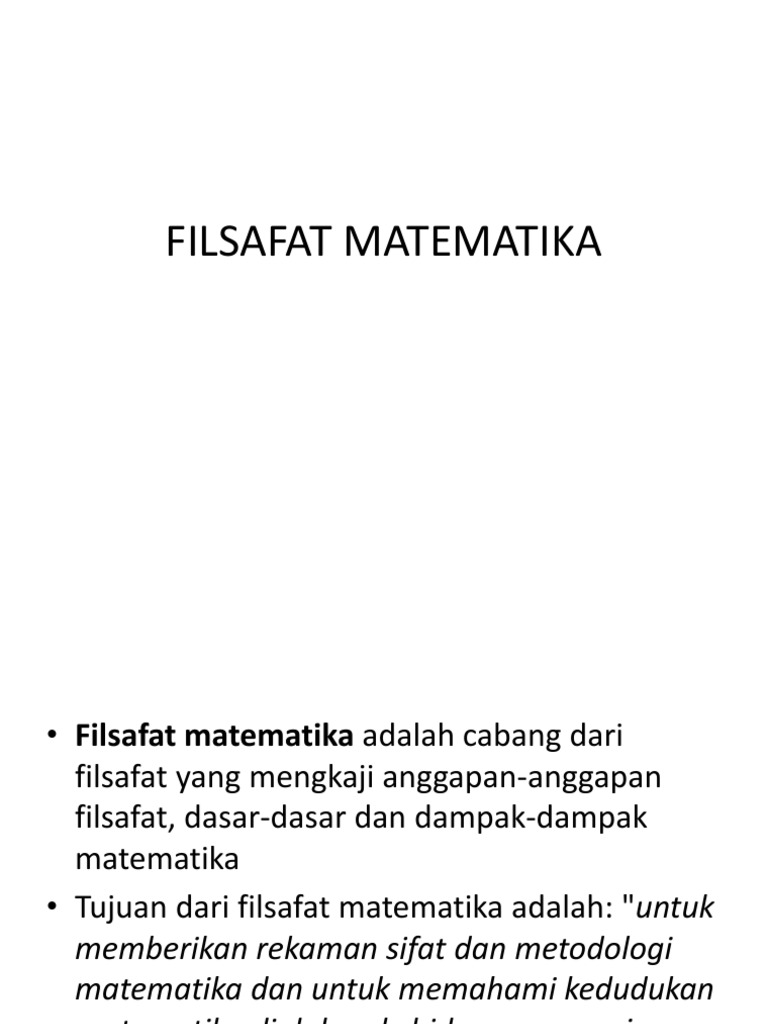 Filsafat Matematika | PDF