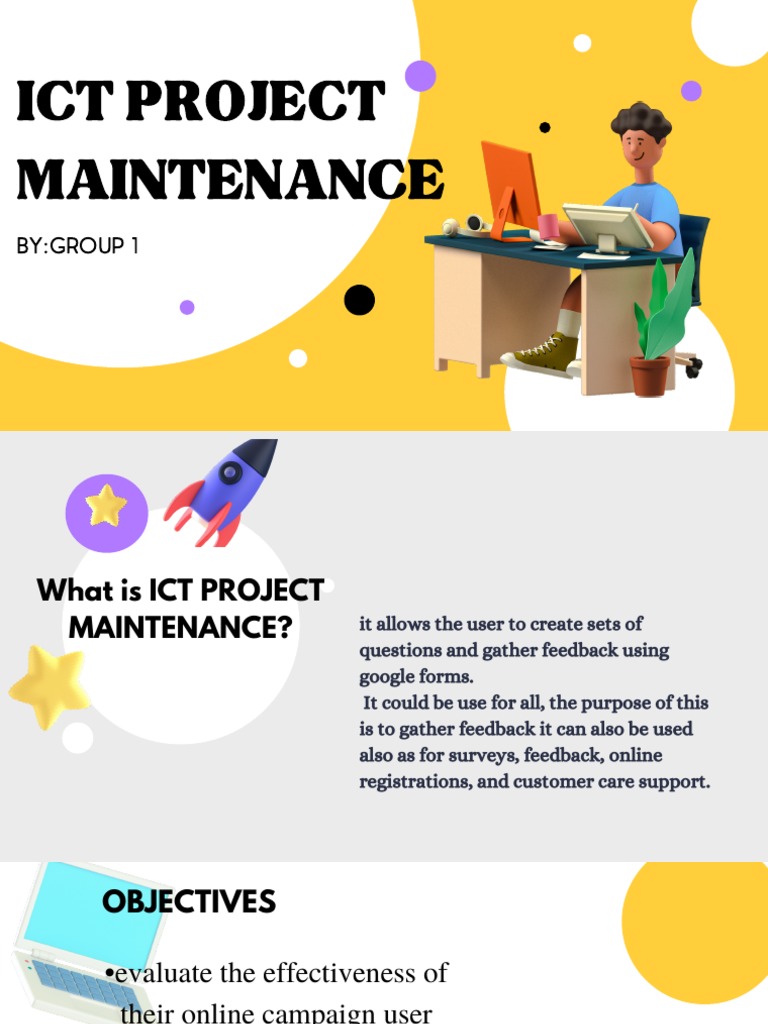 Ict Project Maintenance: By:Group 1 | PDF | Educational Technology | Marketing