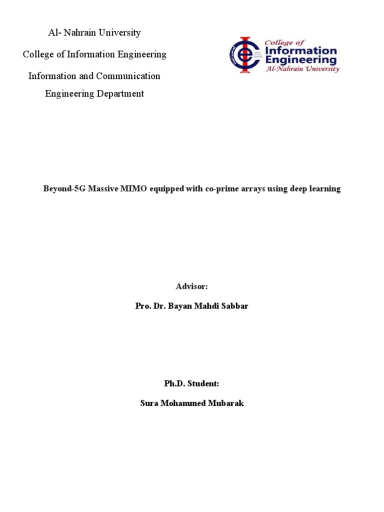 Beyond 5g Massive Mimo Equipped With Co Prime Arrays Using Deep Learning Pdf Mimo Deep