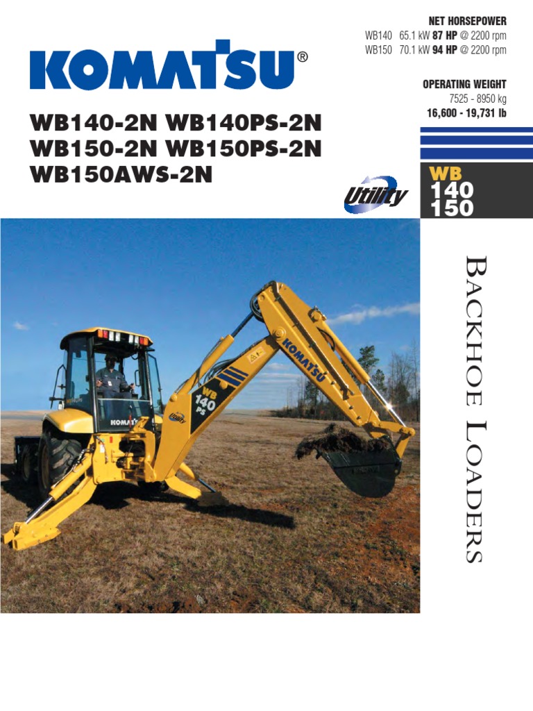 WB140-150 Final - 66747-2 | PDF | Horsepower | Loader (Equipment)