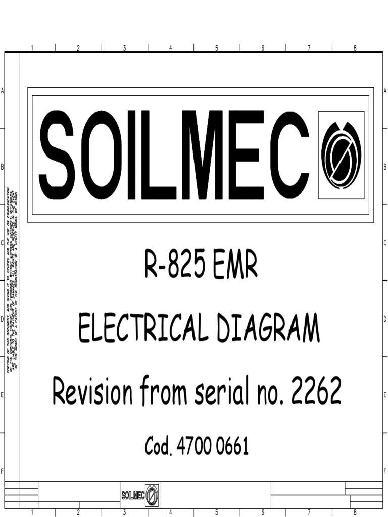 Soilmec R-825 EMR Electrical Schematic 2262 47000661 | PDF