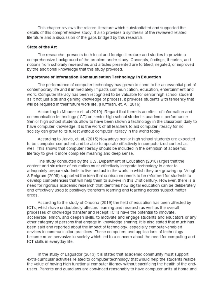 Computer Literacy | PDF | Educational Technology | Information And ...