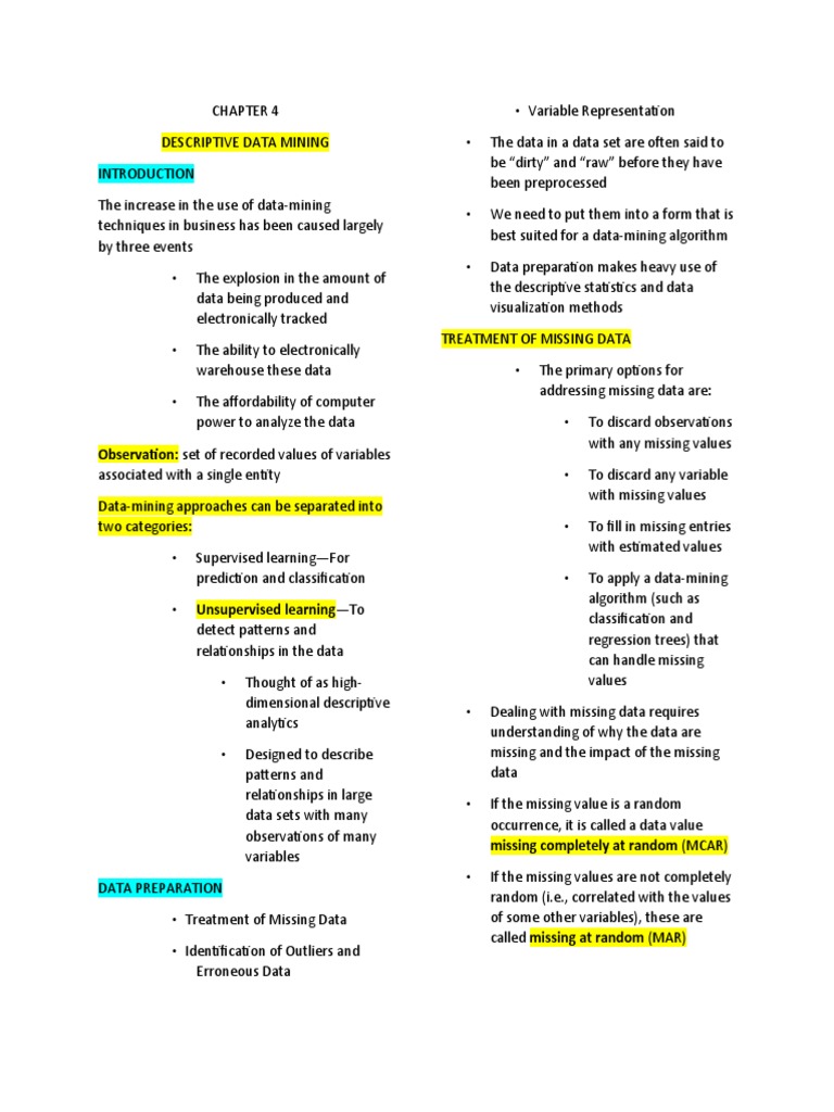 Chapter 4 Descriptive Data Mining | PDF | Cluster Analysis | Outlier