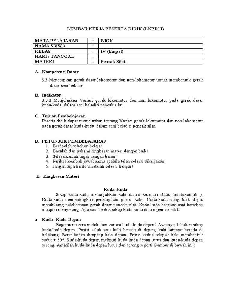 LKPD 11 | PDF | Olahraga & Rekreasi | Griya & Taman