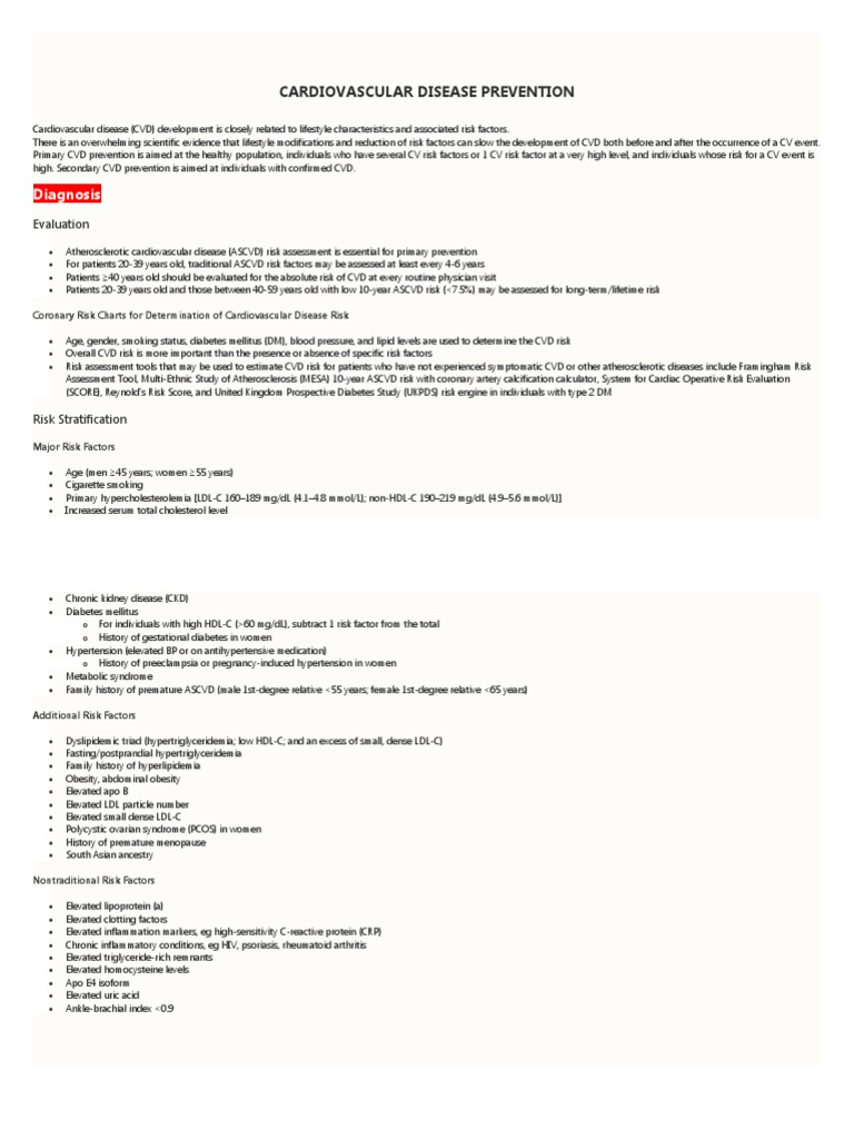 Cardiovascular Disease Prevention | PDF | Cardiovascular Diseases | Fat