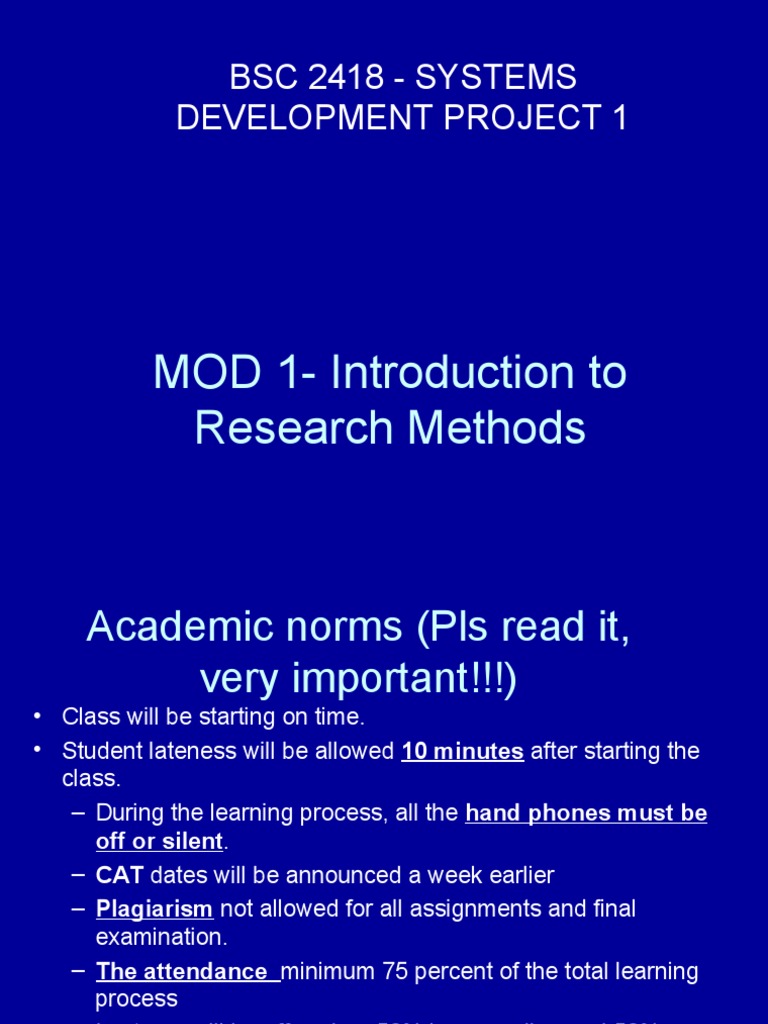 Mod 1 - Intro To Research Methods | PDF | Hypothesis | Inductive Reasoning