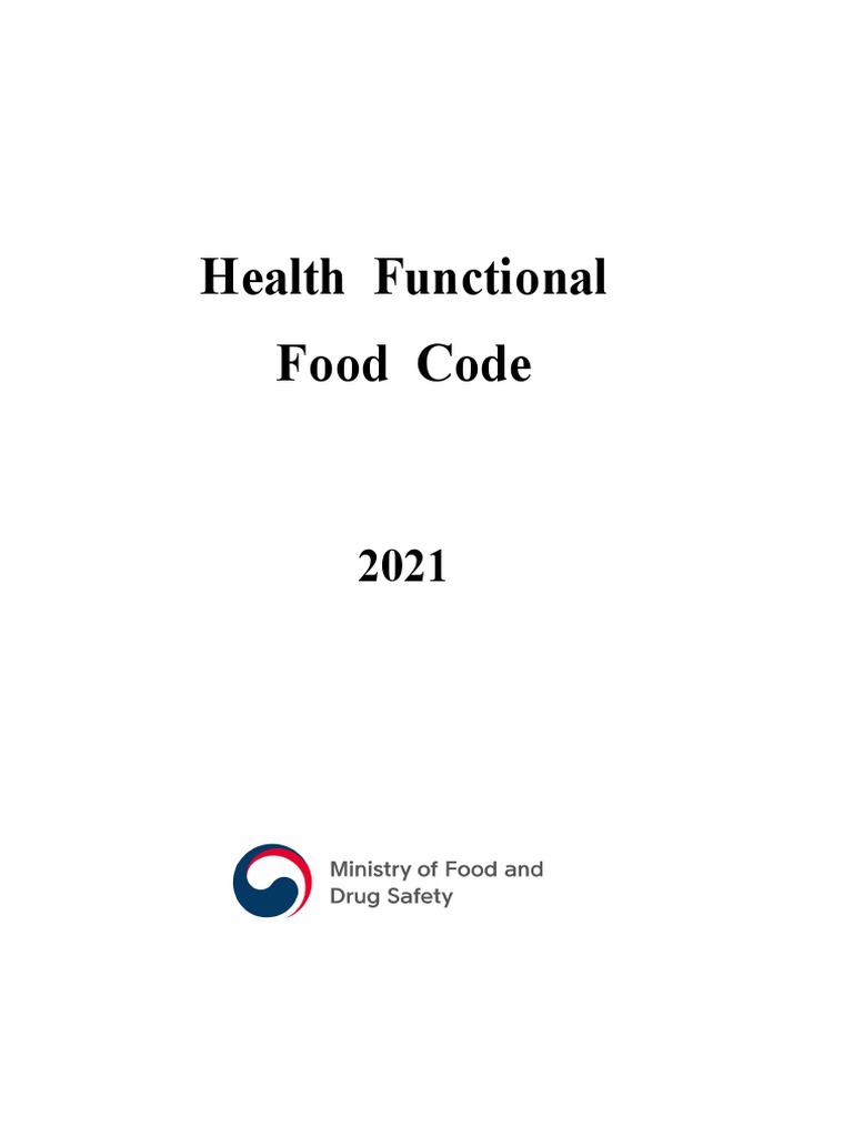 South Korea Health Food Code 2021 | PDF | Foods | Specification ...