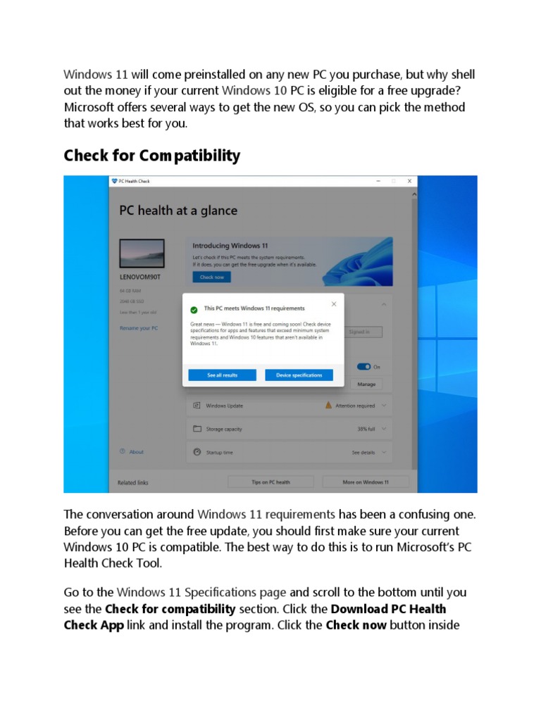 Windows 11 Update | PDF | Microsoft Windows | Windows 10