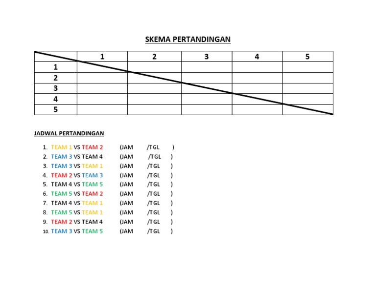 Contoh Skema Pertandingan | PDF