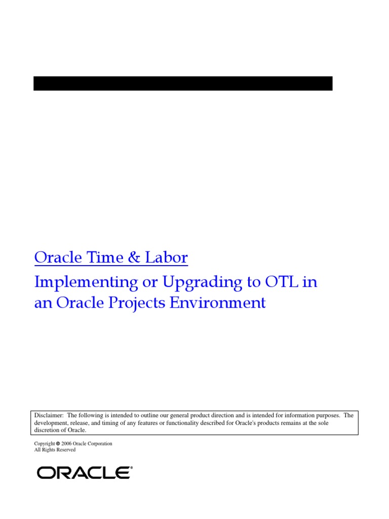 OTL With Projects Overview 1 | PDF
