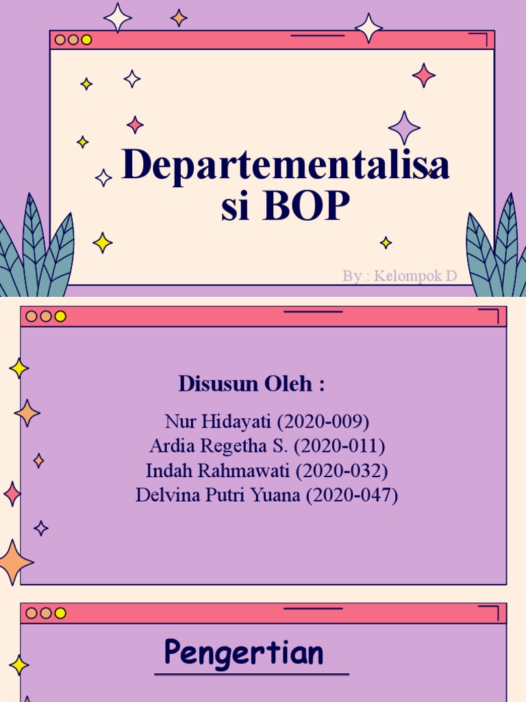 Departementalisasi Bop Kel D | PDF | Pengelolaan Keuangan & Uang ...