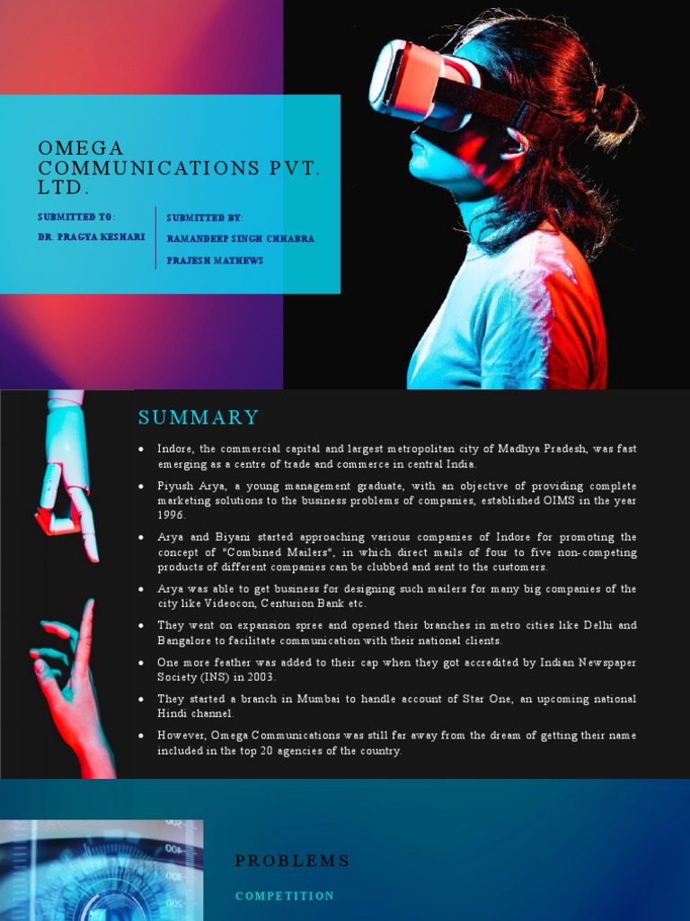 Omega Communications PVT LTD | PDF | Communication | Economies