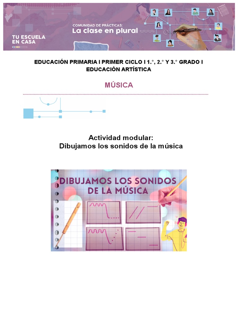 Actividad Modular - Dibujamos Los Sonidos de La Música | PDF | Sonido ...