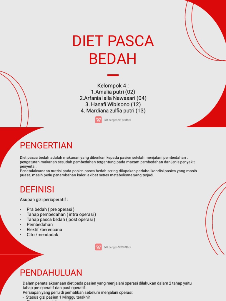 Diet Pasca Bedah | PDF