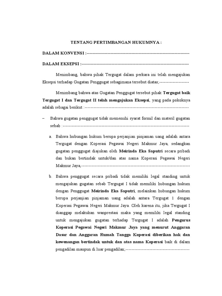 Pertimbangan Hakim | PDF Pertimbangan Hakim | PDF