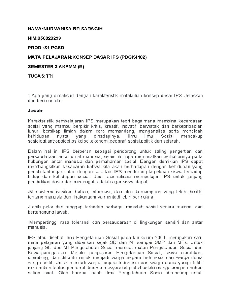 TT1 Konsep Dasar Ips | PDF