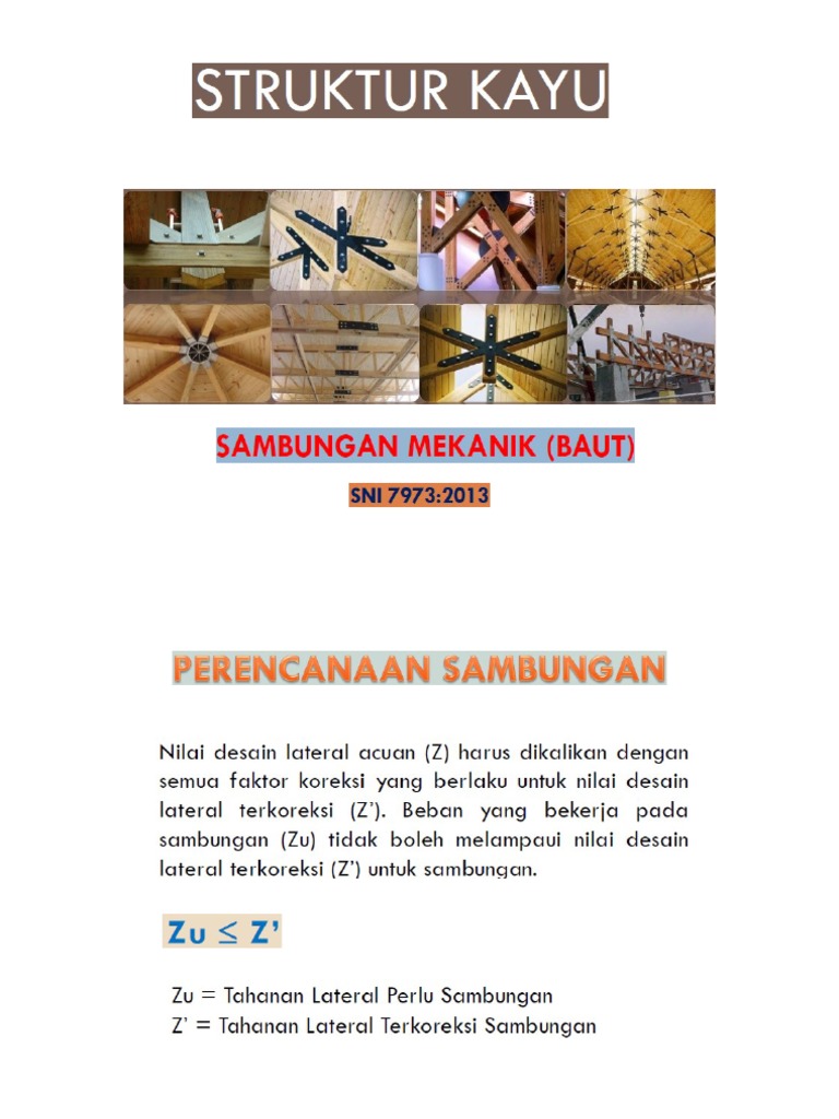 Tabel Diameter Baut dan Tahanan Lateral | PDF | Metode & Bahan Ajar