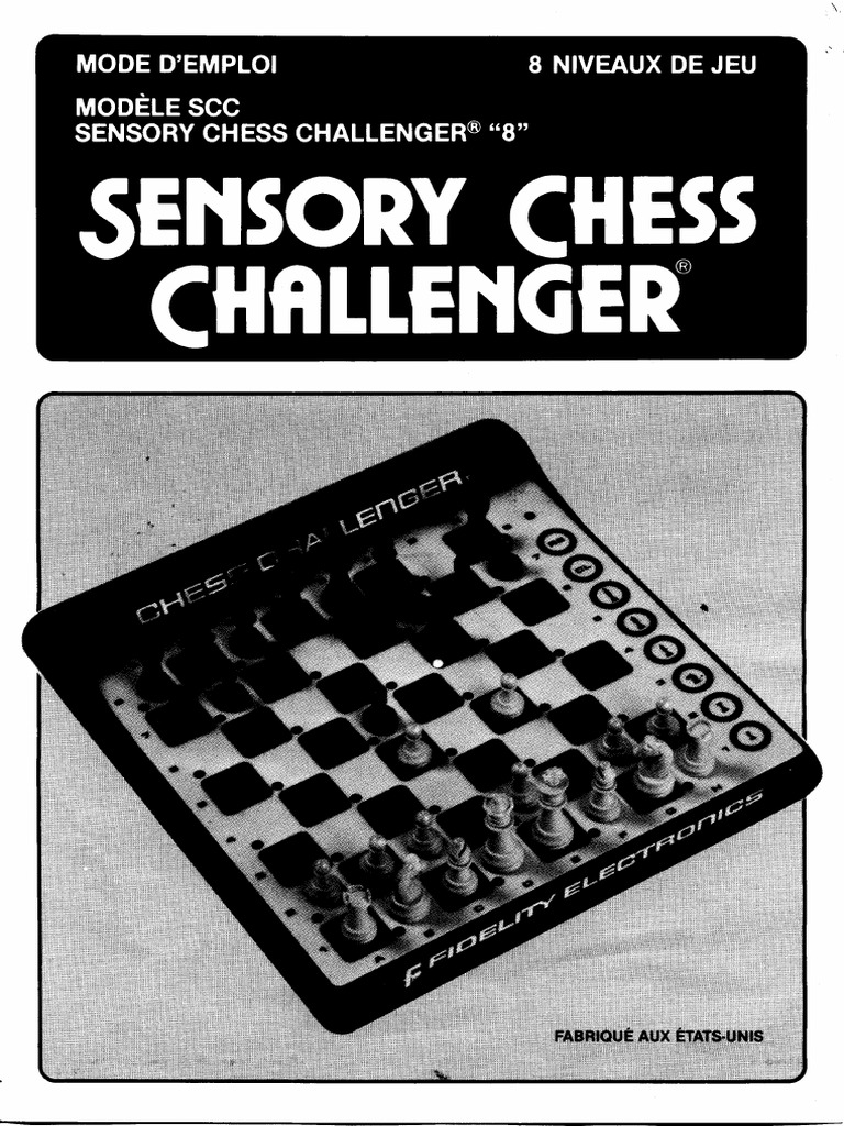 Fidelty Sensory Chess Challenger 8 SCC Chess Computer - Owners Manual ...